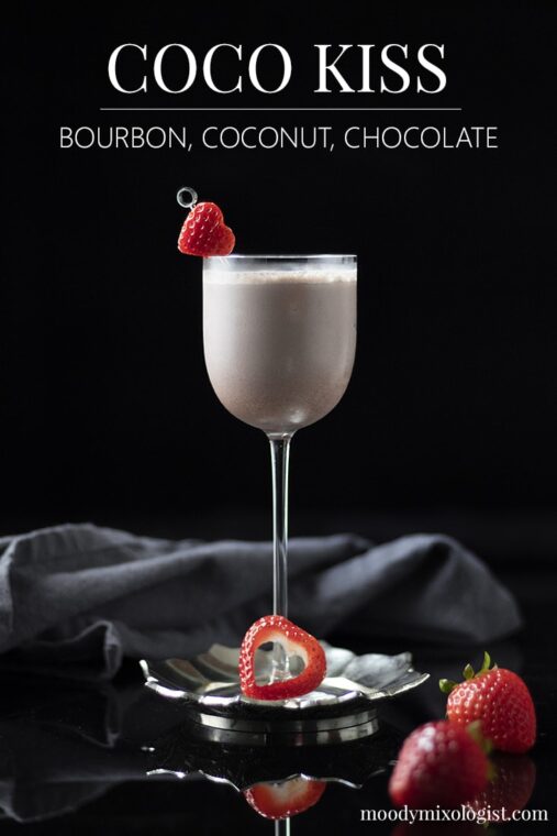 Coco Kiss - a Chocolate Coconut Dessert Cocktail - Moody Mixologist