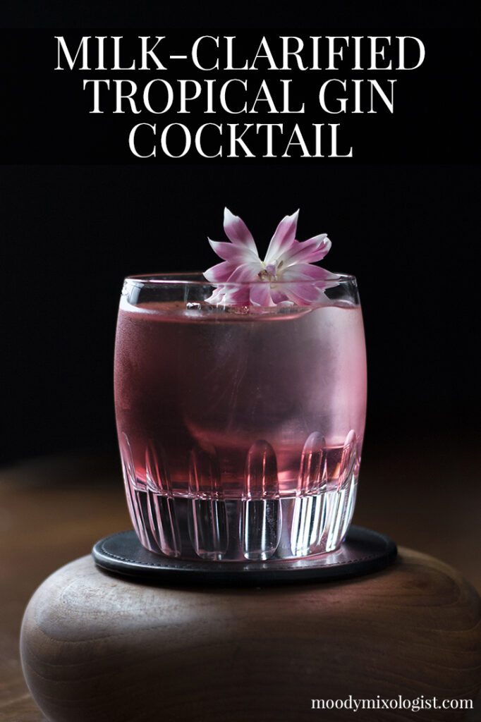 Milk-Clarified Tropical Gin Cocktail with Hibiscus & Caramelized ...