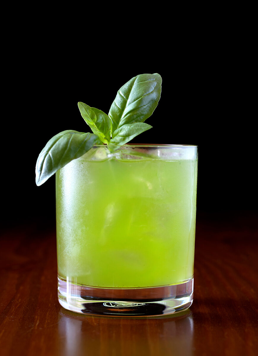 Basil Lime Smash Mocktail - Moody Mixologist