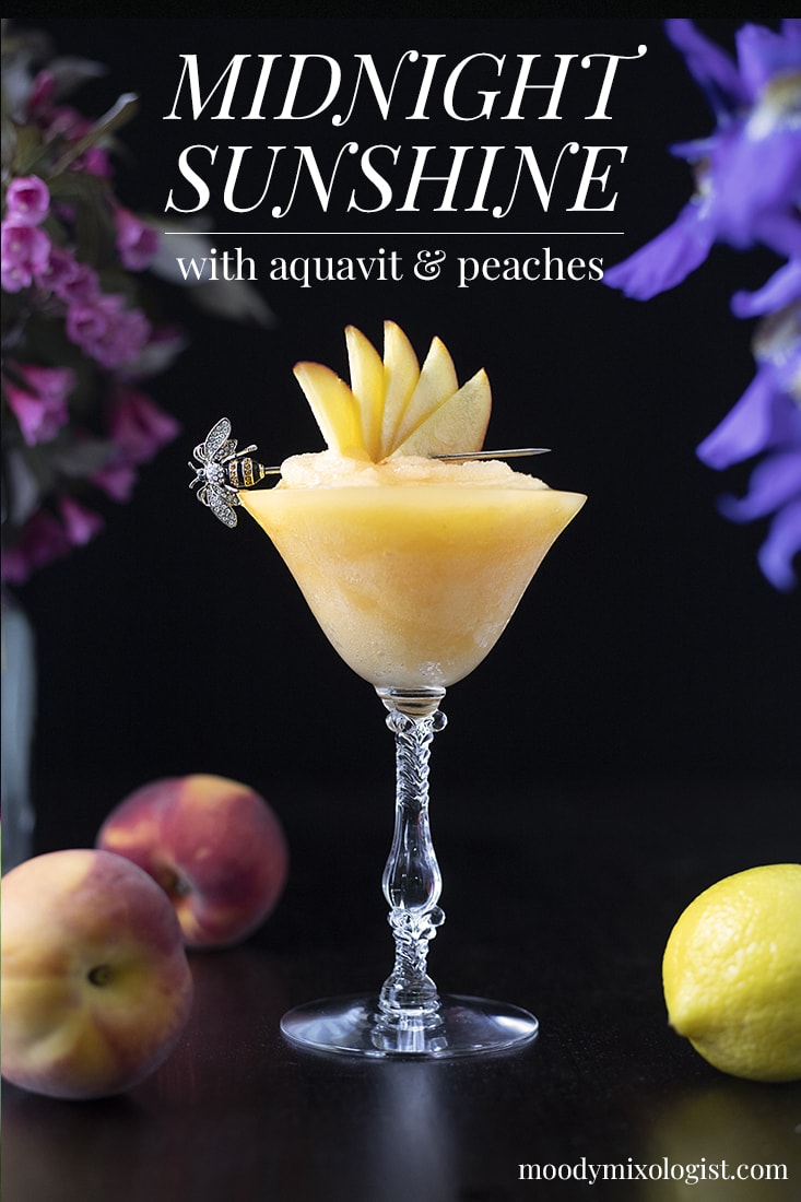 Midnight Sunshine - a Frozen Aquavit Cocktail - Moody Mixologist