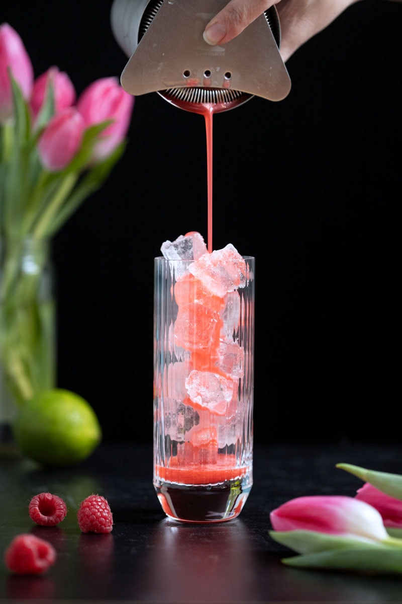 Raspberry Rickey Mocktail - Moody Mixologist