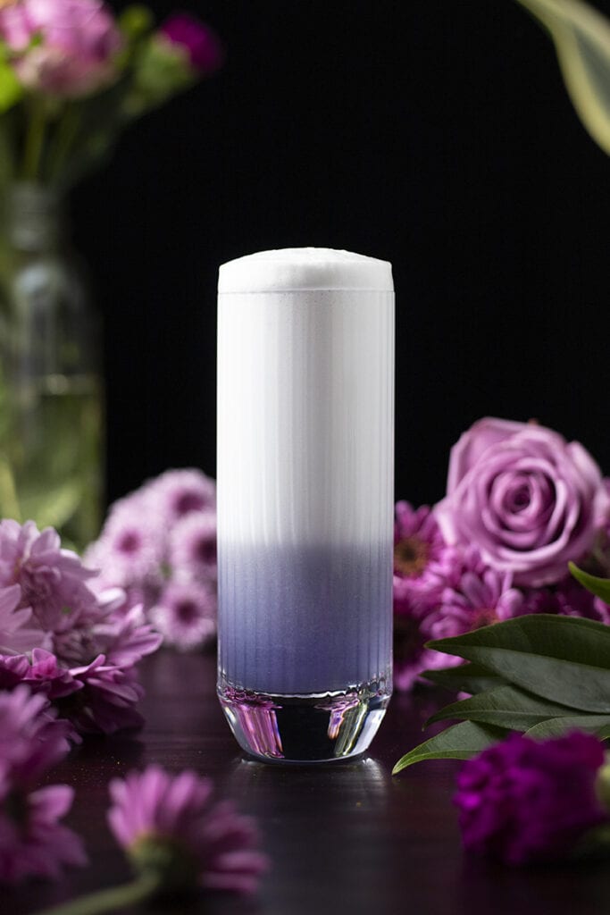 Violet Gin Fizz (Spring Cocktail Recipe) - Moody Mixologist