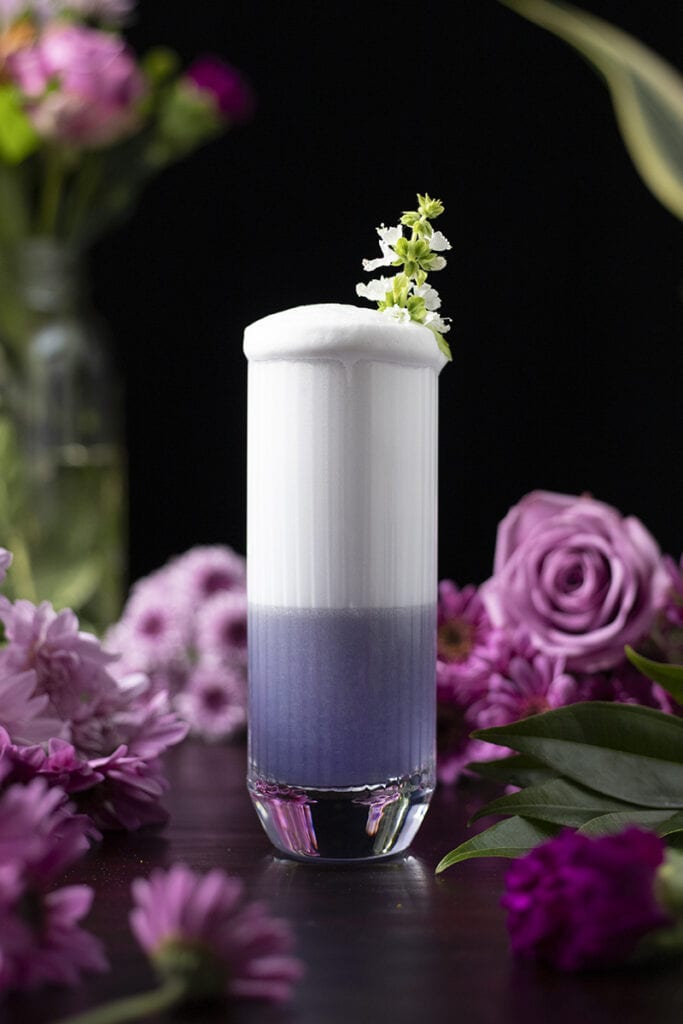 Violet Gin Fizz (Spring Cocktail Recipe) - Moody Mixologist