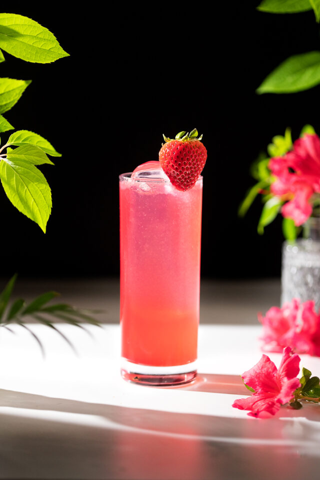 Strawberry Dragon Fruit Mocktail with Sprite - Moody Mixologist