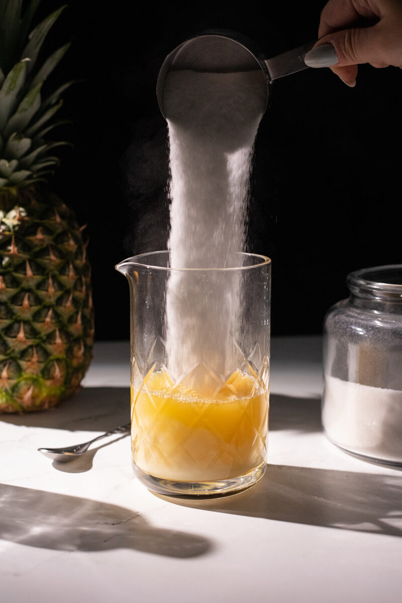 Quick Pineapple Simple Syrup - Moody Mixologist