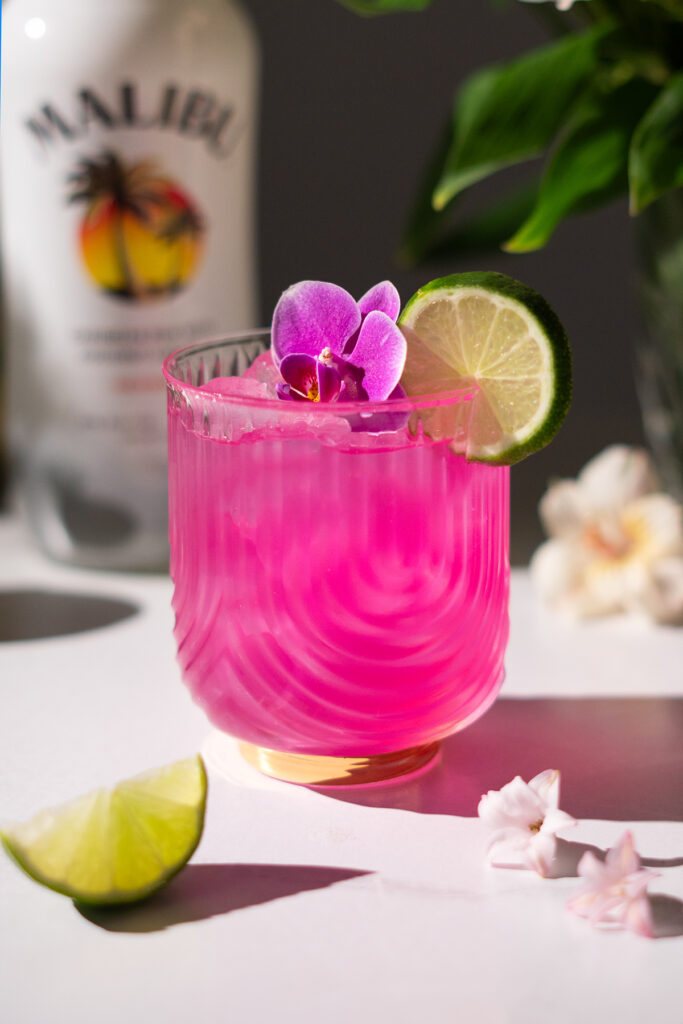 Hot Pink Malibu Coconut Margarita Recipe - Moody Mixologist